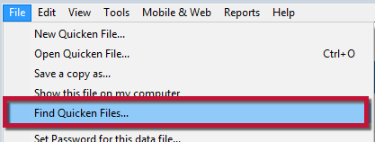 How to find a Quicken data file | Quicken